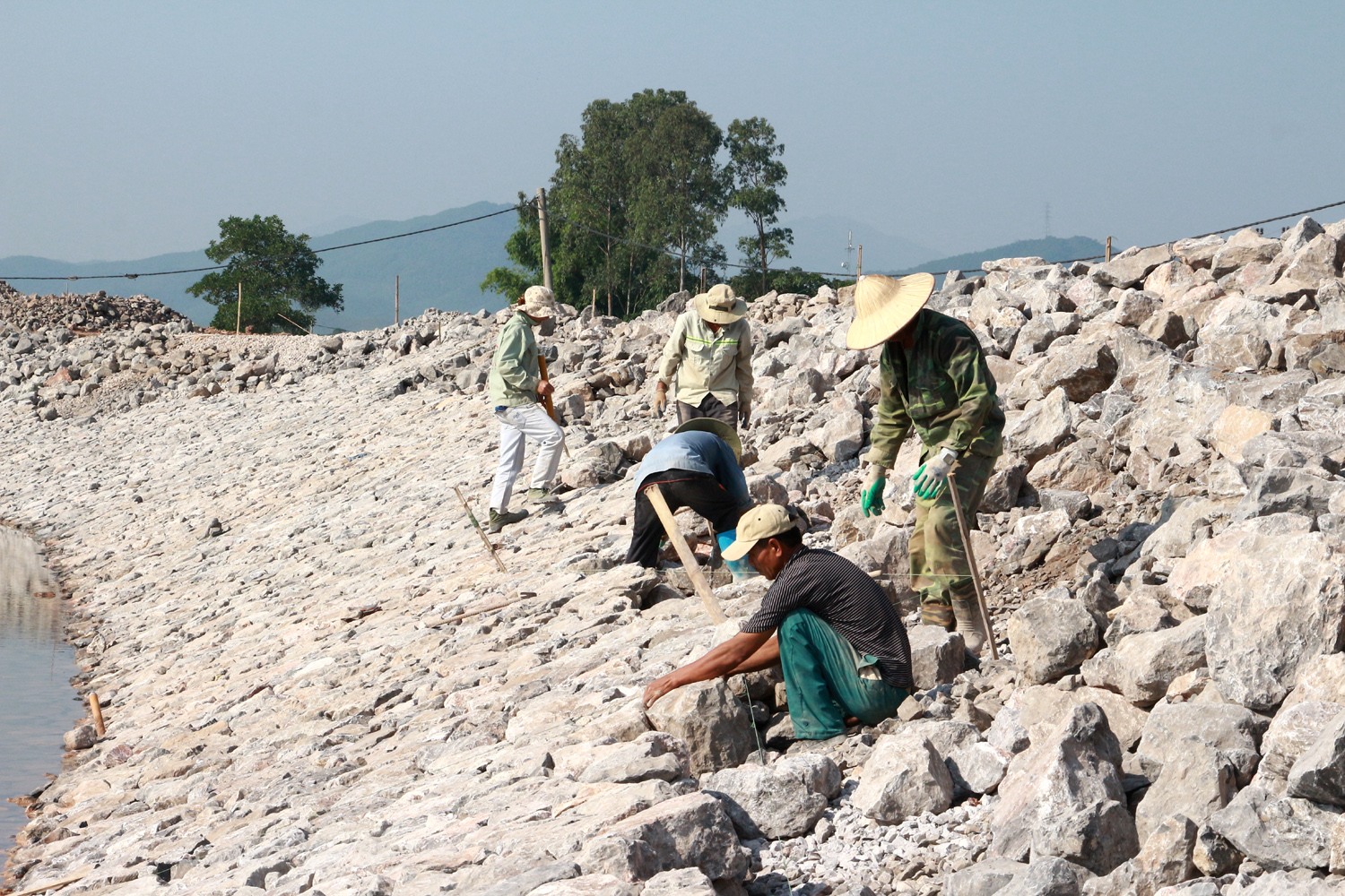Đẩy nhanh tiến độ thi công tuyến đê Đồng Rui - Báo Quảng Ninh điện tử